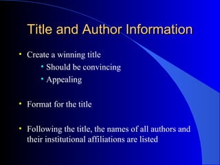 How to write a abstract | PPT