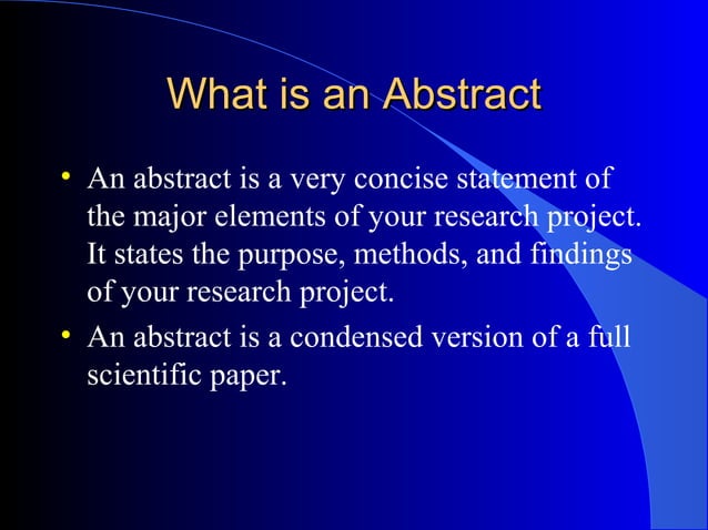 How to write a abstract | PPT
