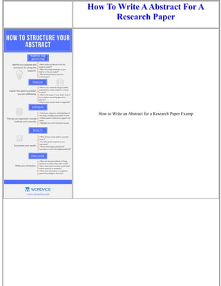 How To Write A Abstract For A Research Paper | PDF