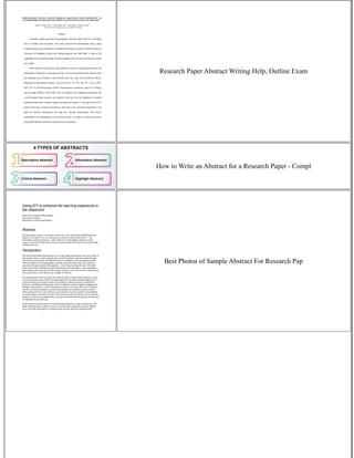 How To Write A Abstract For A Research Paper | PDF