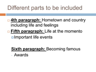 How to write a biography | PPTX