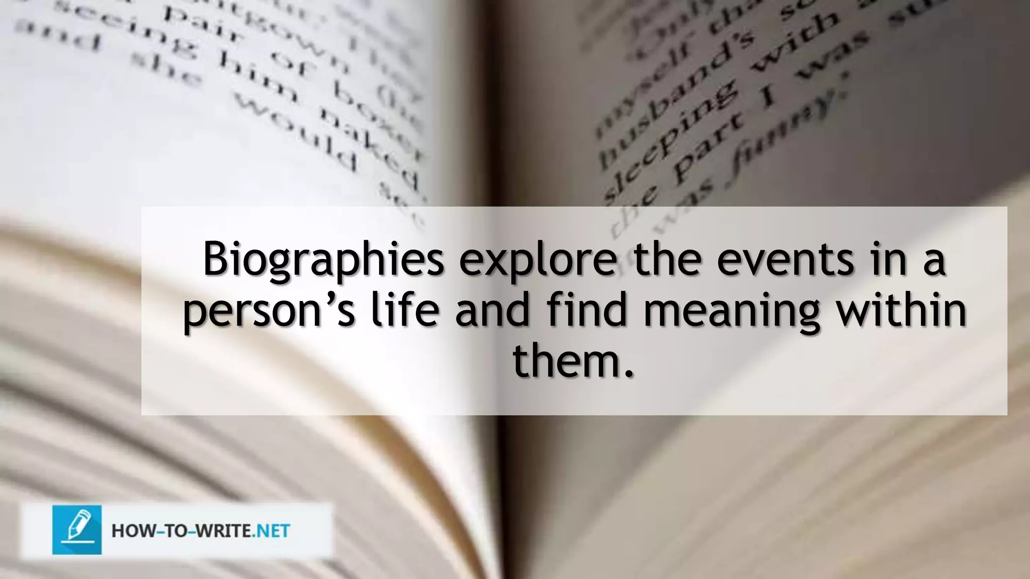 How to Write a Biography : Rules and Examples | PPTX