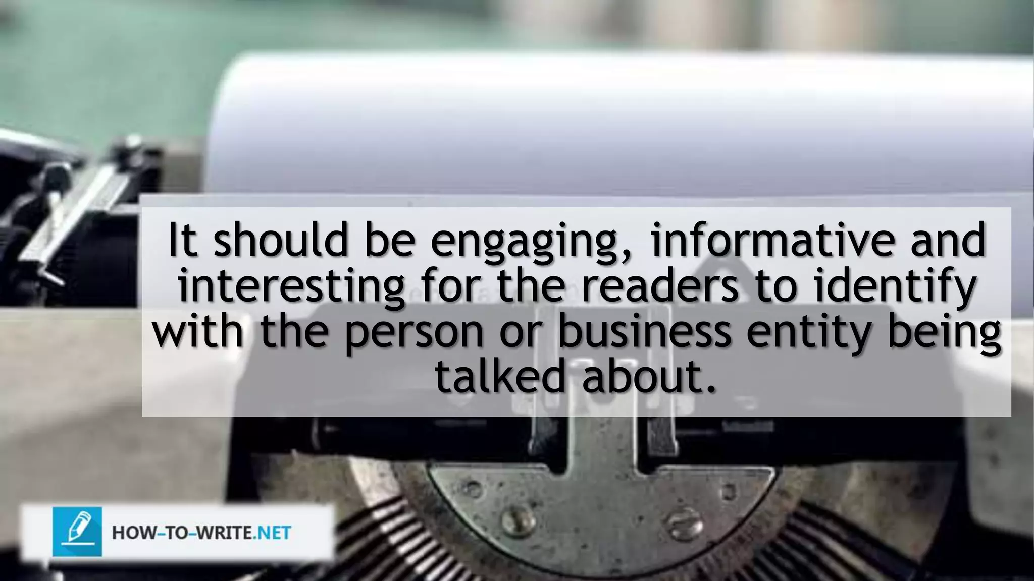 How to Write a Biography : Rules and Examples | PPTX
