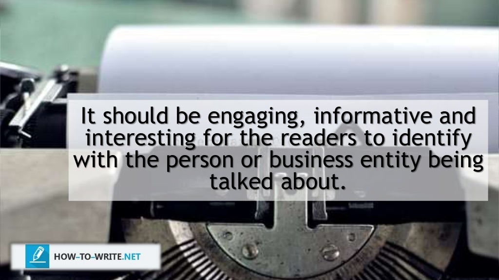 How To Write A Biography Rules And Examples How To Write A Biography Rules And Examples