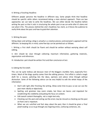 How to write a blog | DOCX