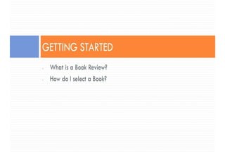 How To Write A BOOK REVIEW | PPT