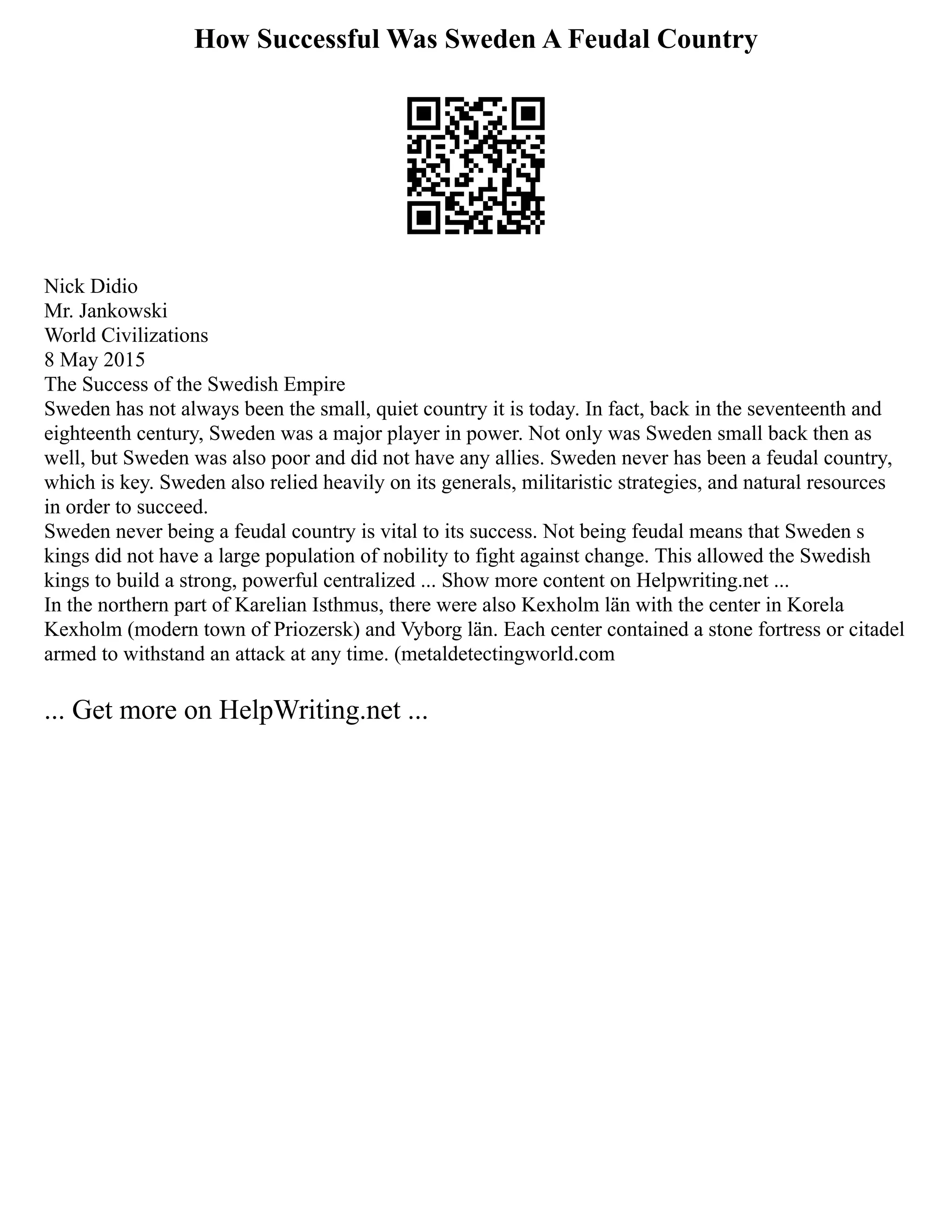 How To Write About Myself Examples - Coverletterpedia | PDF | Freelance ...