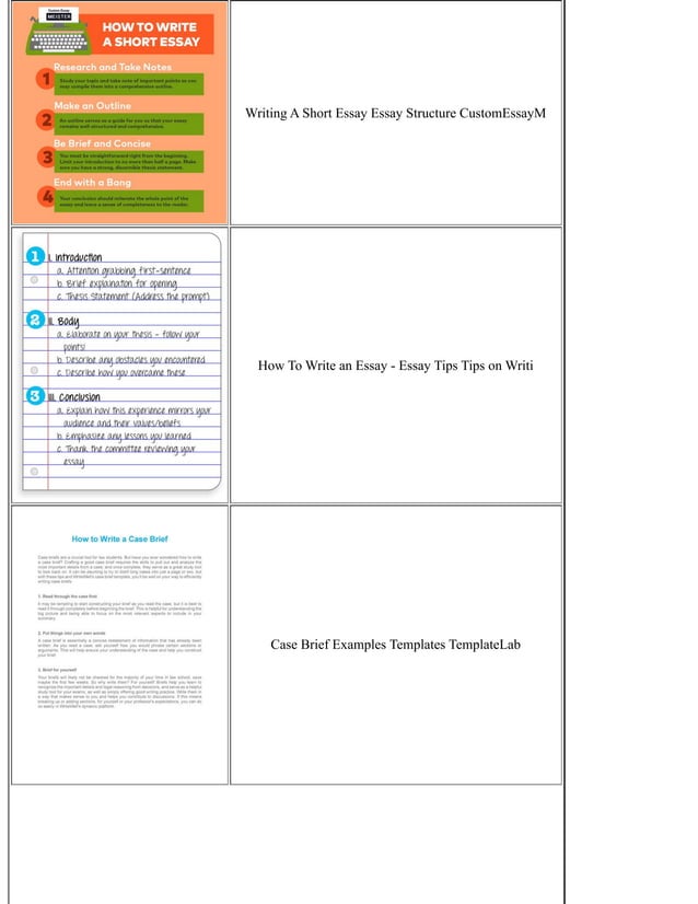 How To Write A Brief Essay | PDF