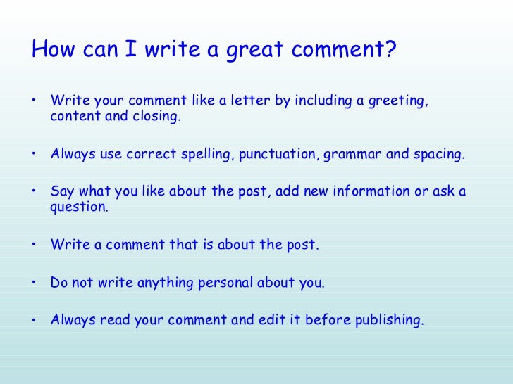 How To Write A Brilliant Blog Comment How To Write A Brilliant Blog Comment