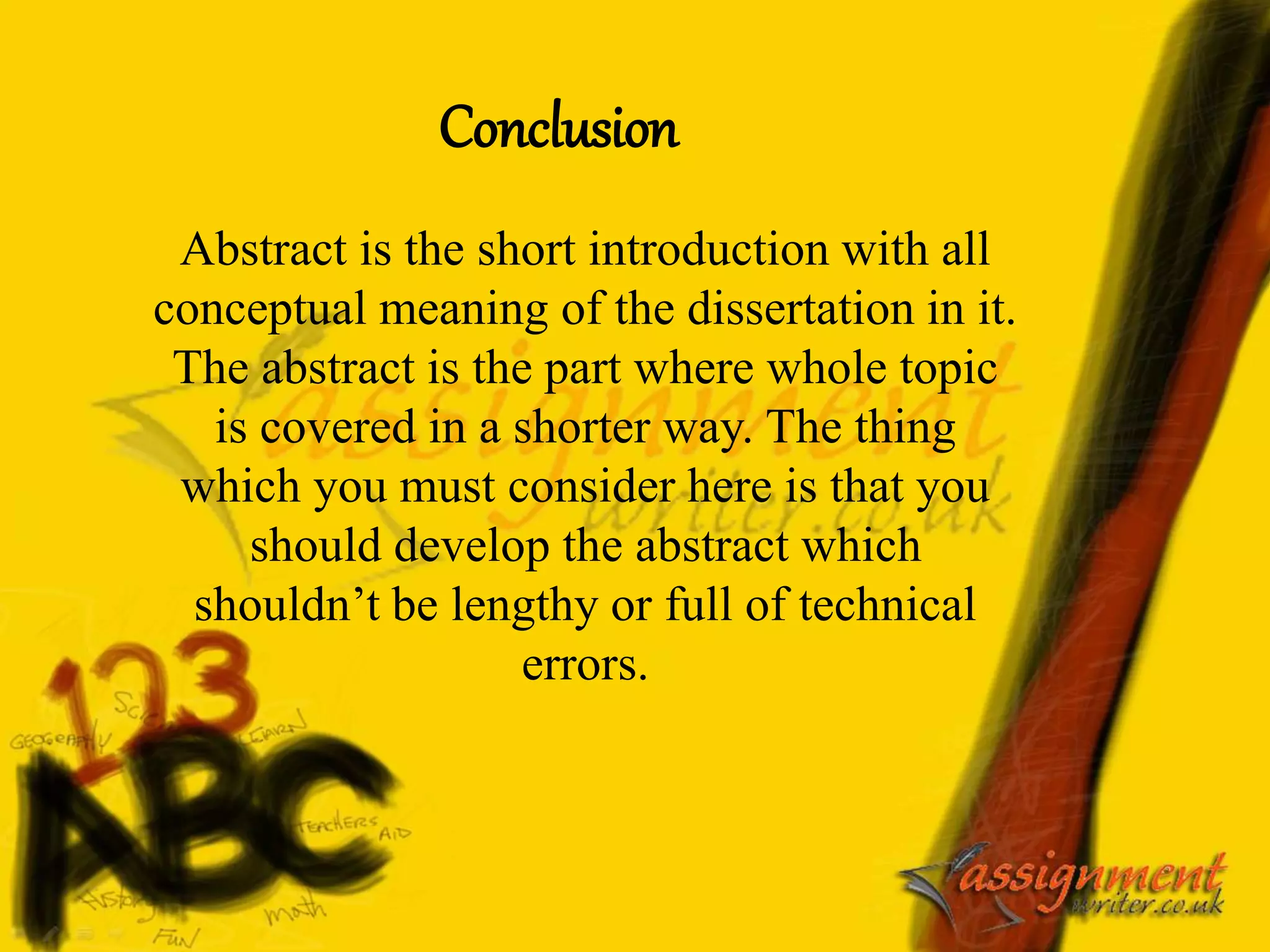 How To Write Abstract Dissertation Ppt