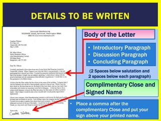 How To Write a Business/Formal Letter | PPTX