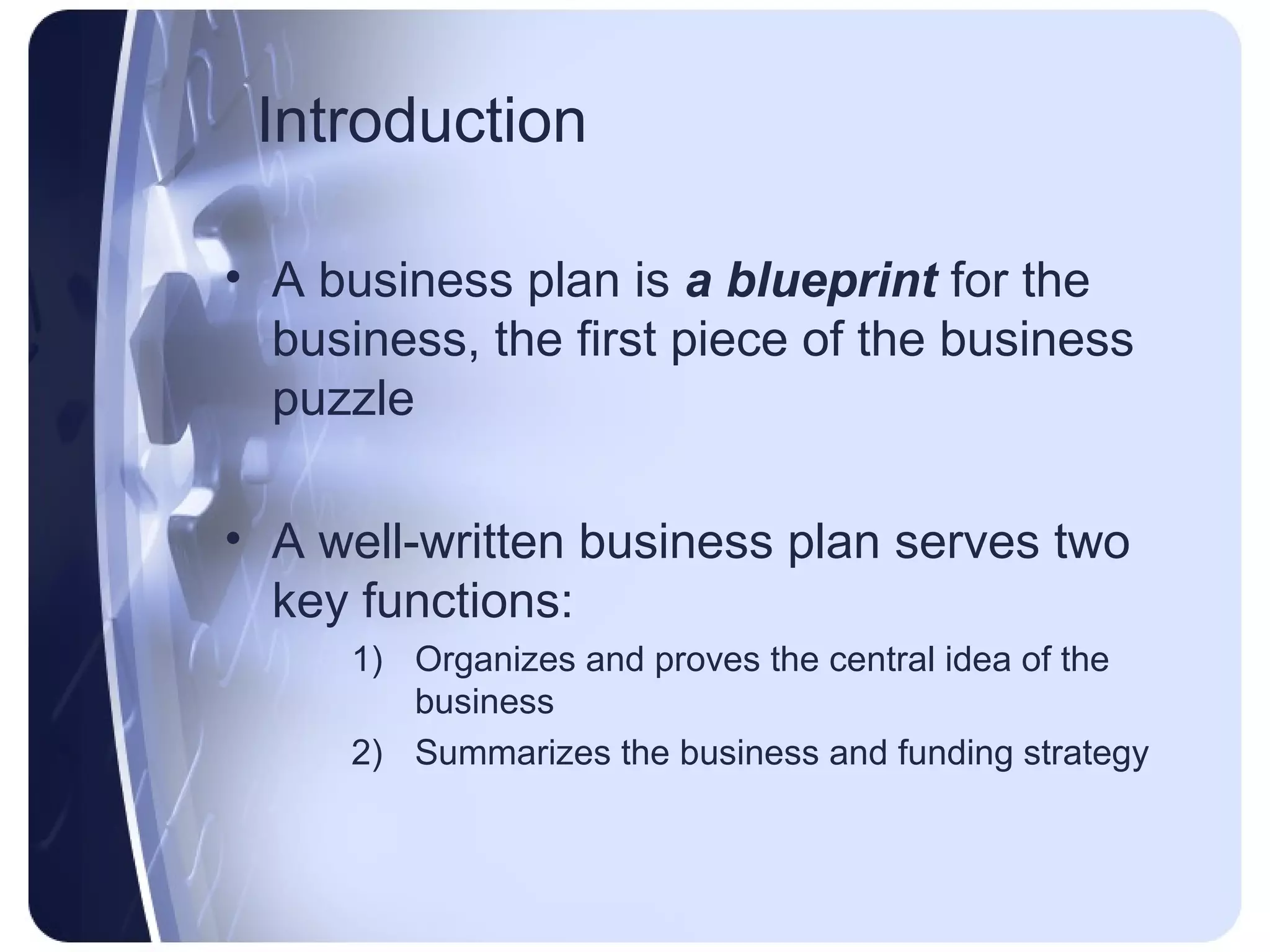 How to write a Business Plan | PPT
