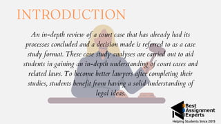 HOW TO WRITE A CASE ANALYSIS LAW.pdf | Legal Services Industry | Industries