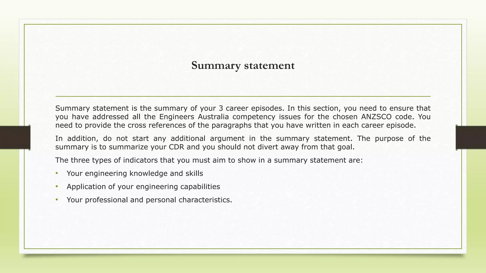 How to write a cdr | PPT