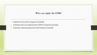 How to write a cdr | PPT