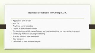 How to write a cdr | PPT