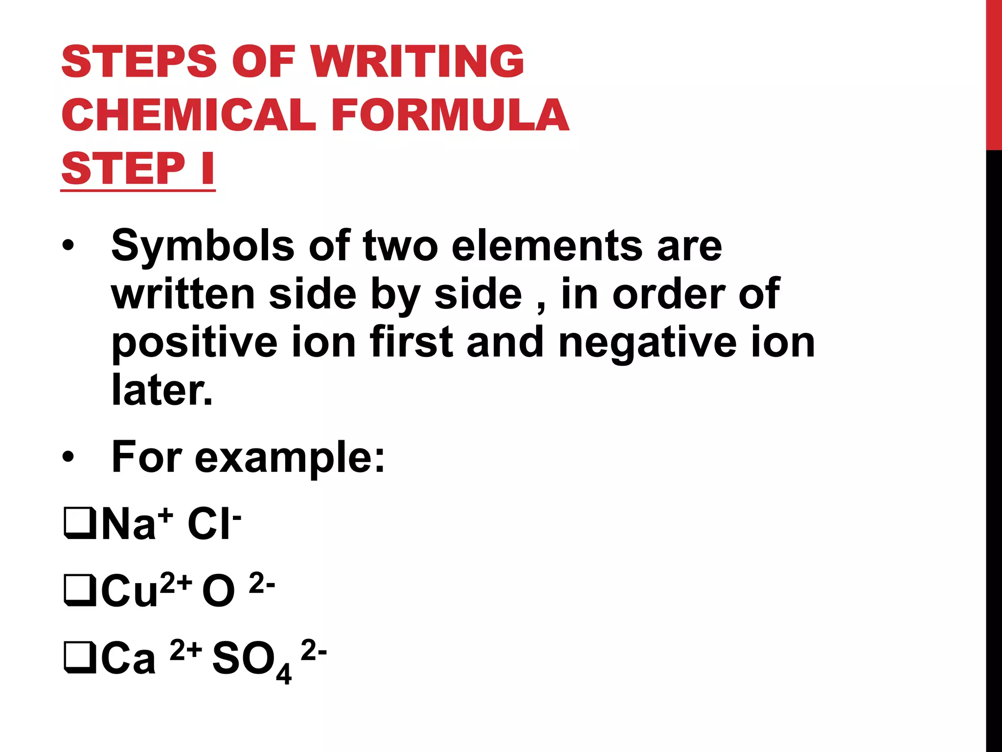How to write a chemical formula | PPTX