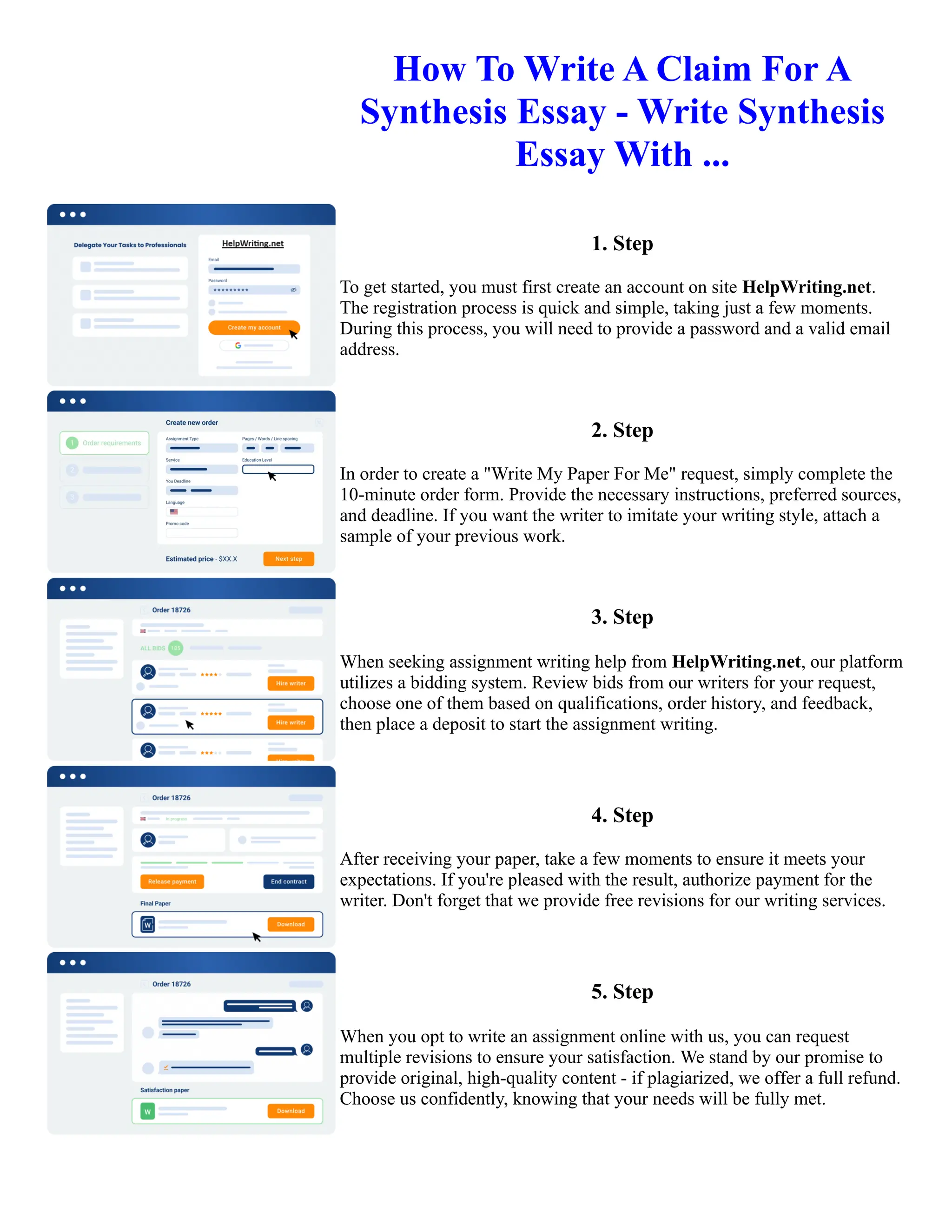 How To Write A Claim For A Synthesis Essay - Write Synthesis Essay With ...