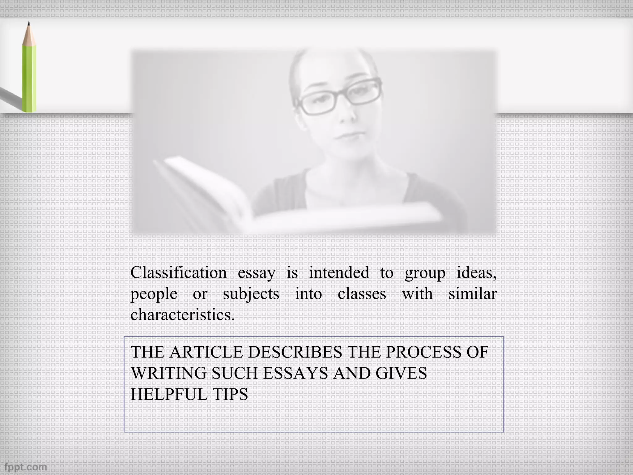 How to write a classification essay | PPT