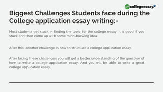 How to write a college application essay fast | PPT