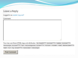 How to write a comment | PPT