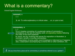 how to write a commentary paragraph steps and procedures | PPT