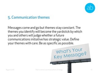 How to write a communications strategy | PDF