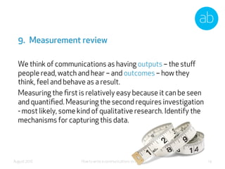 How to write a communications strategy | PDF