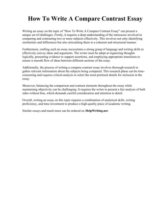 How To Write A Compare Contrast Essay.pdf