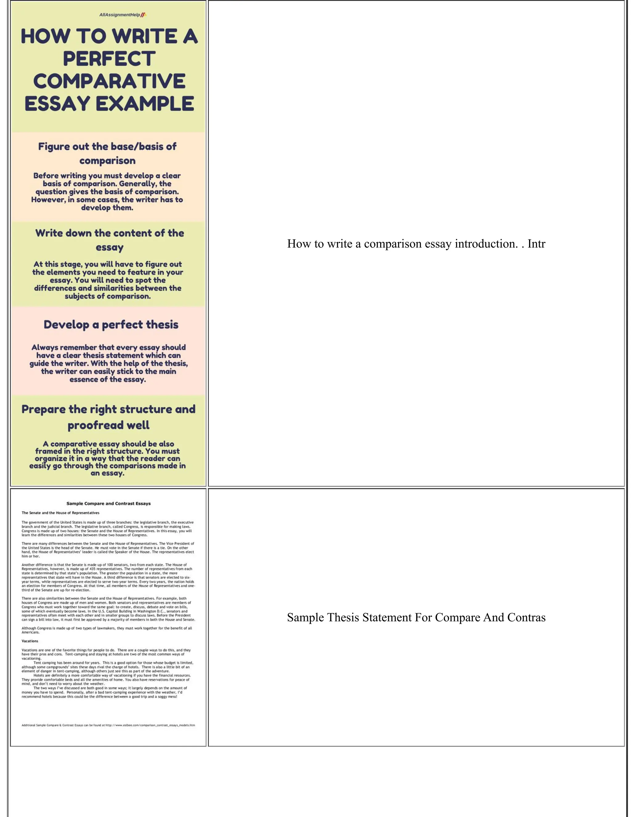 How To Write A Comparison Essay Introduction | PDF