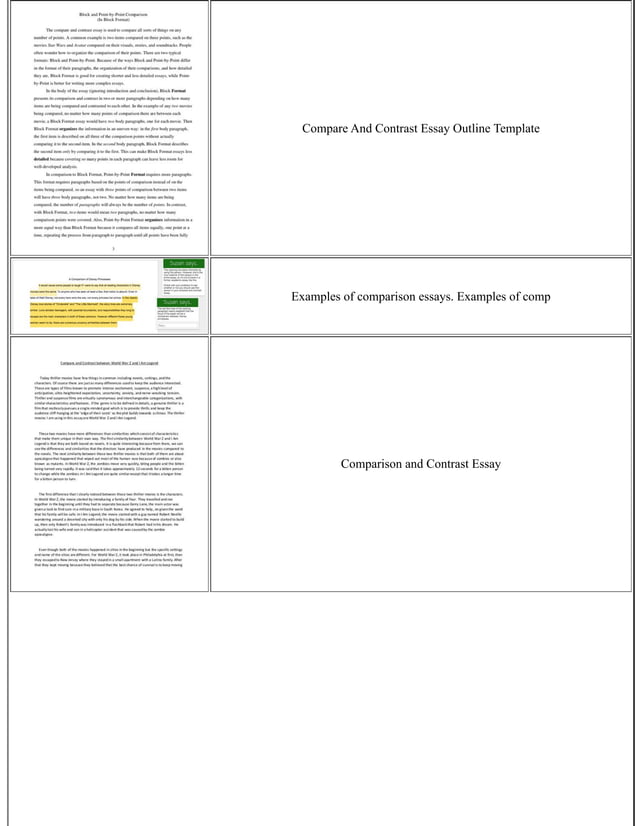 How To Write A Comparison Essay Introduction | PDF