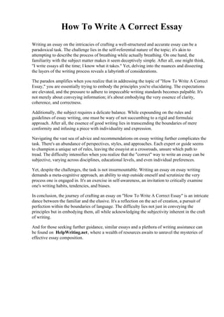 How To Write A Correct Essay.pdf