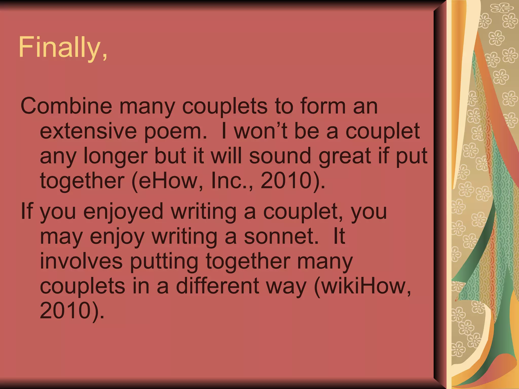 How to write a couplet | PPT