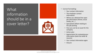 Cover Letter Quick Tips | PPT