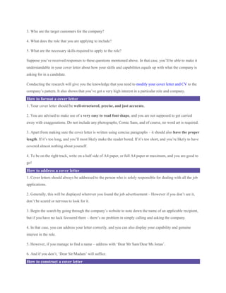 How to write a cover letter complete guide for beginners | PDF