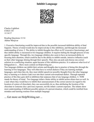 How To Write A Cover Page For A Research Paper - R | PDF