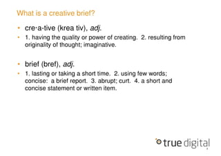 How To Write A Creative Brief | PDF