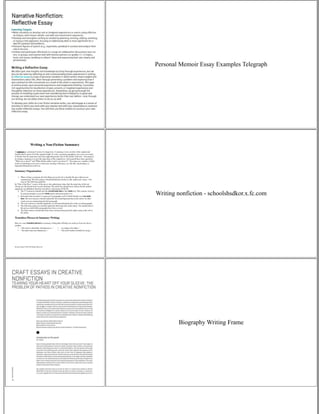 How To Write A Creative Nonfiction Essay | PDF