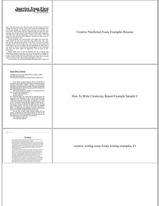 How To Write A Creative Nonfiction Essay | PDF