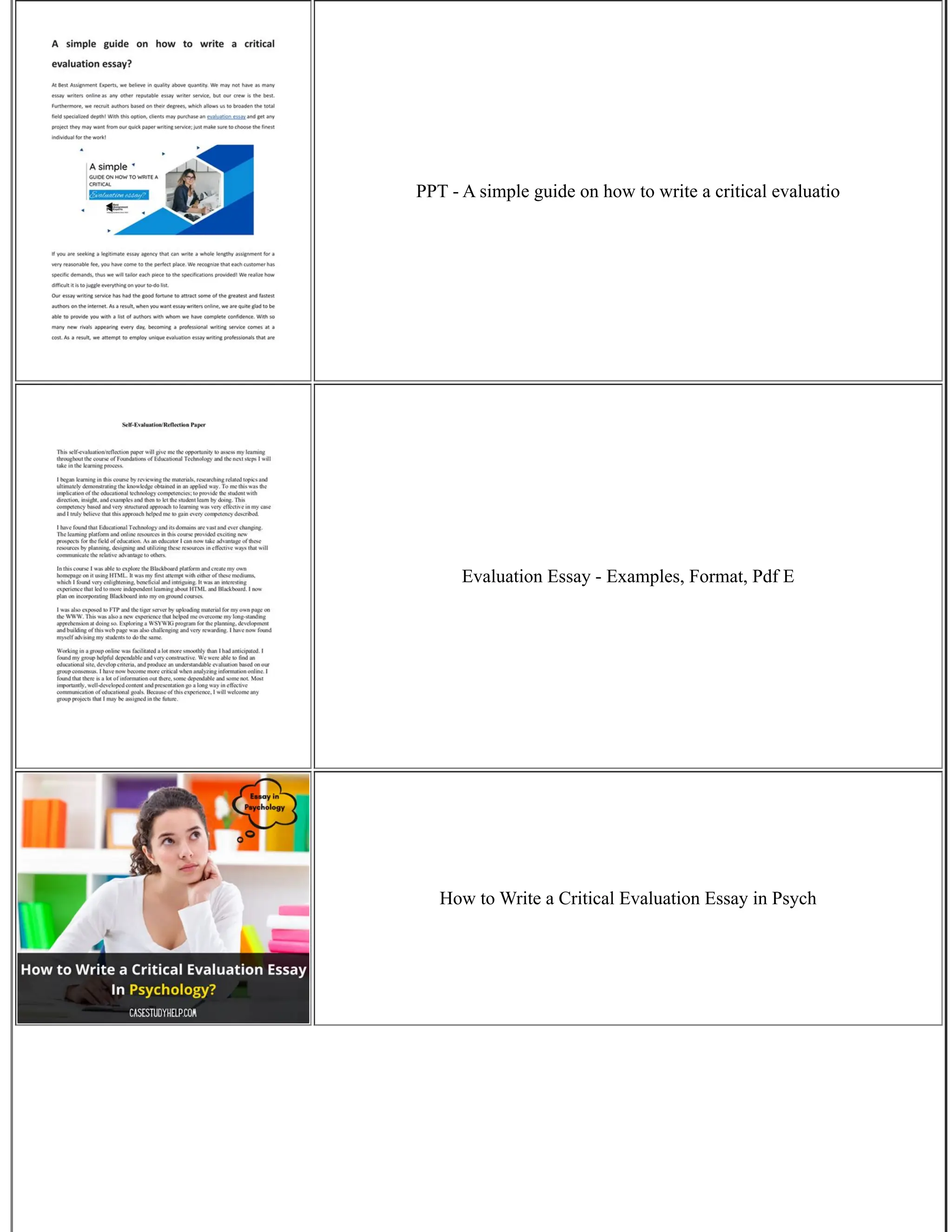 How To Write A Critical Evaluation Essay | PDF