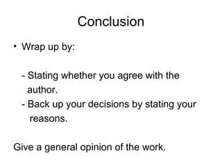 How to write a critique | PPT