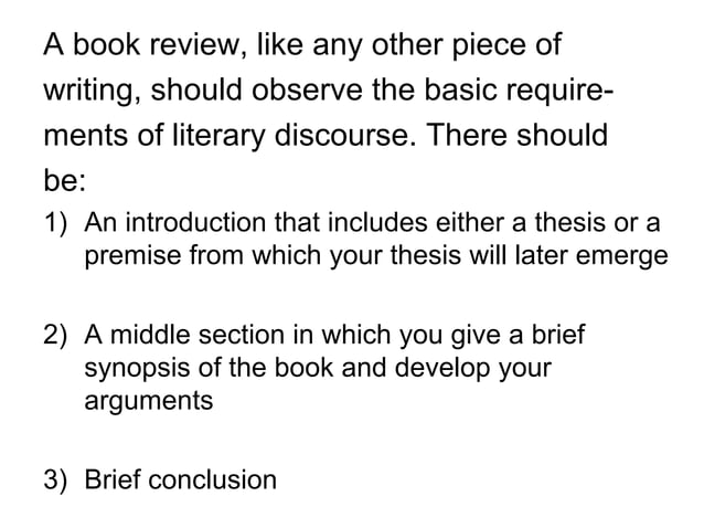 How to write a critique | PPT