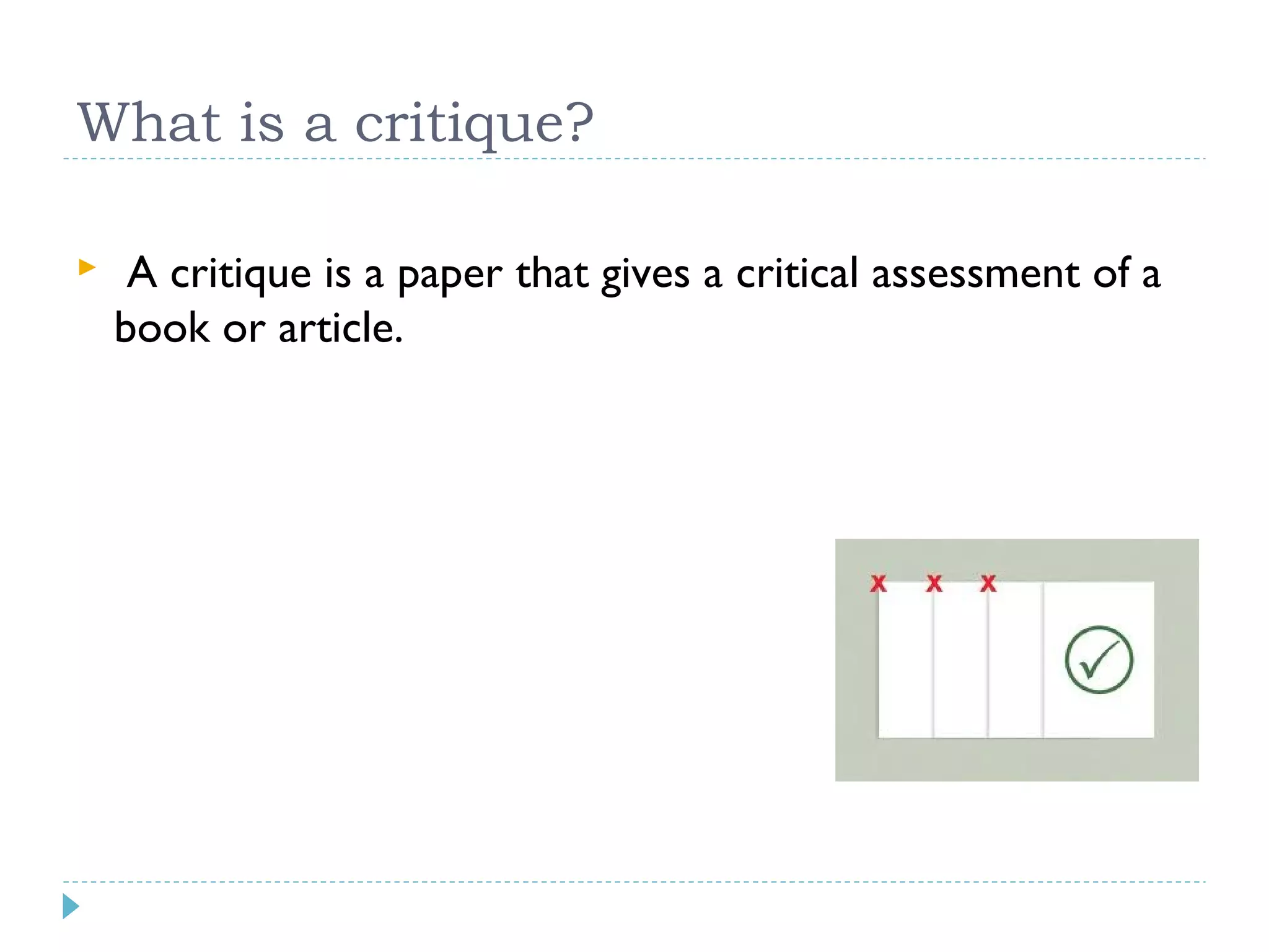 How to write a critique | PPT