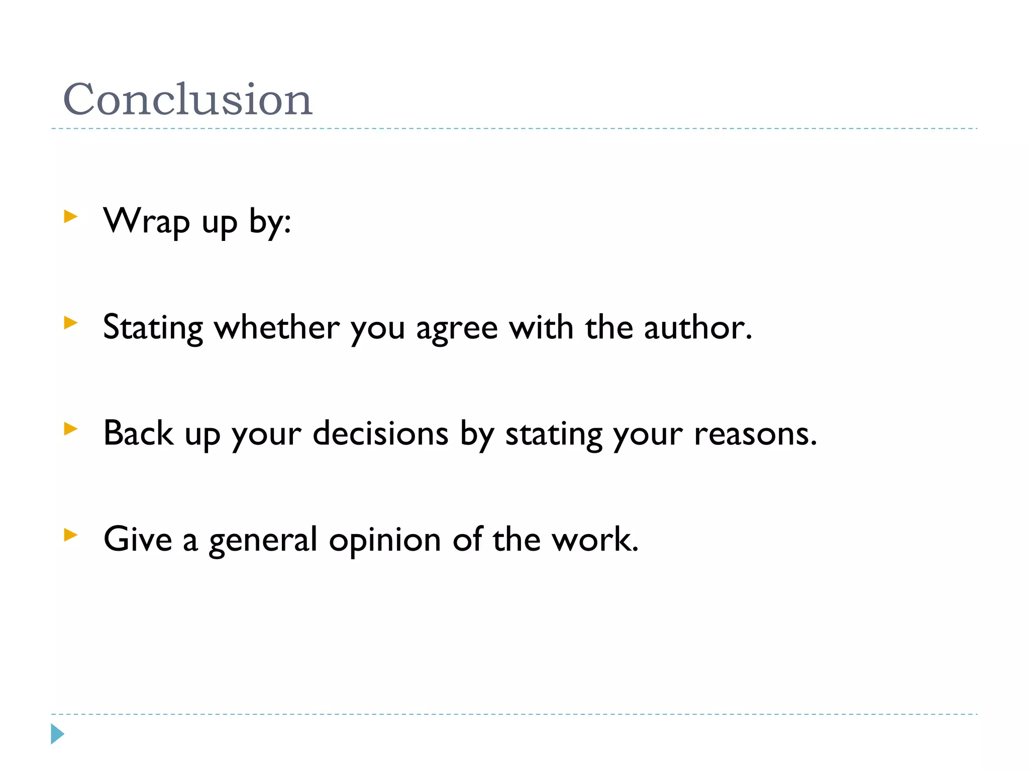 How to write a critique | PPT