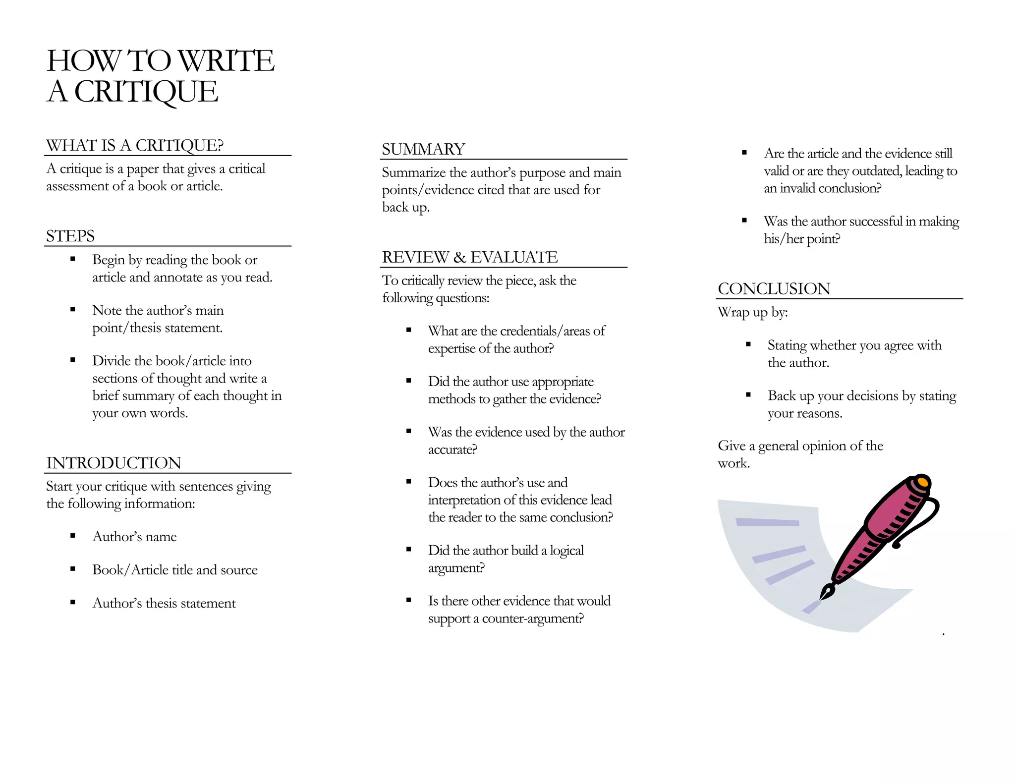How to write_a_critique | PPT