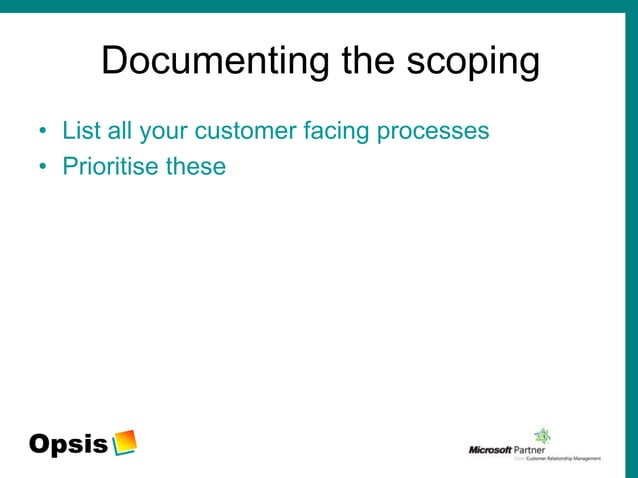 How to write a CRM scope document - the key to a successful solution | PPSX