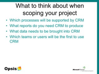 How to write a CRM scope document - the key to a successful solution | PPSX