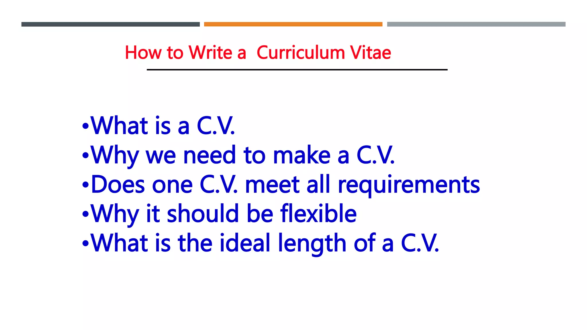 How to Write a Curriculum Vitae -SPP.pptx