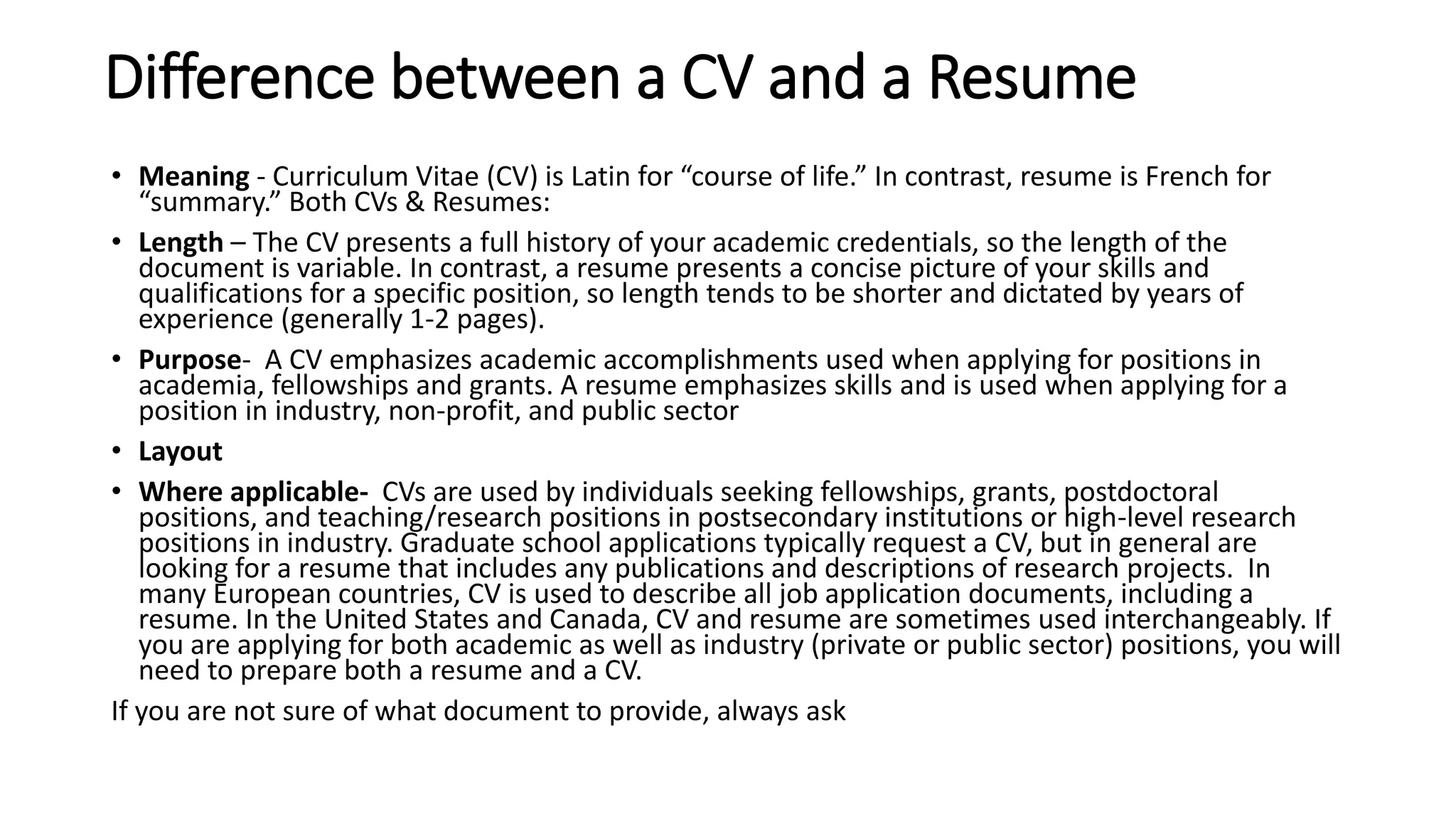 How to write a CV | PPTX