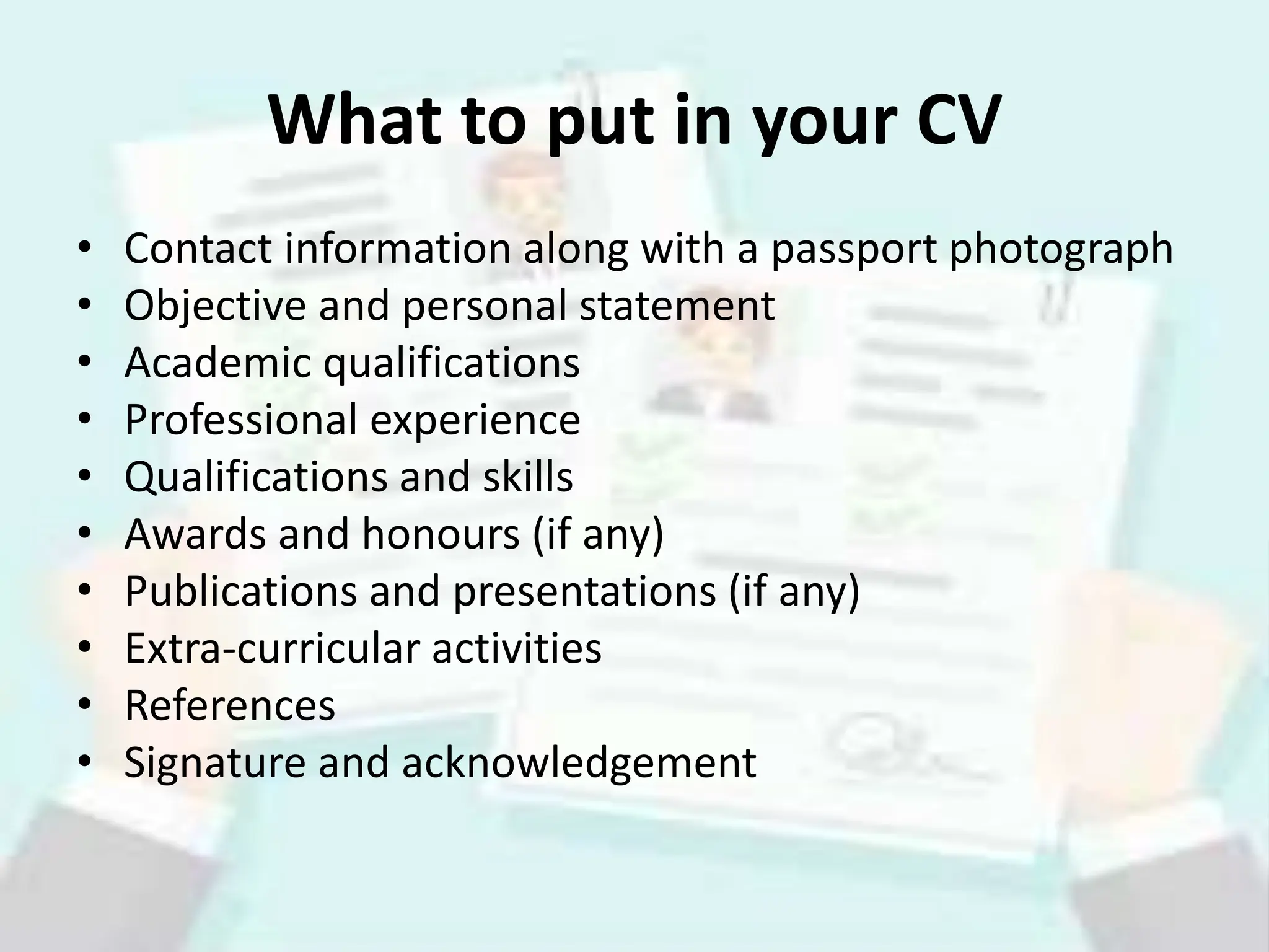 How To Write A CV for corporate job.pptx